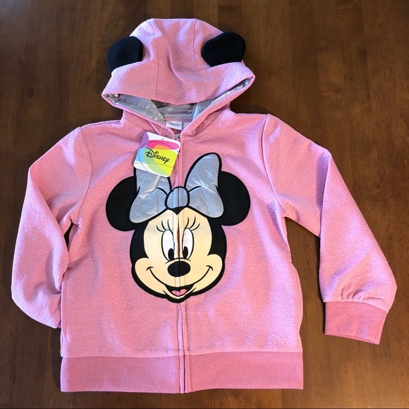 Disney | Jackets & Coats | Disney Brand Minnie Mouse Jacket Pink Nwt ...